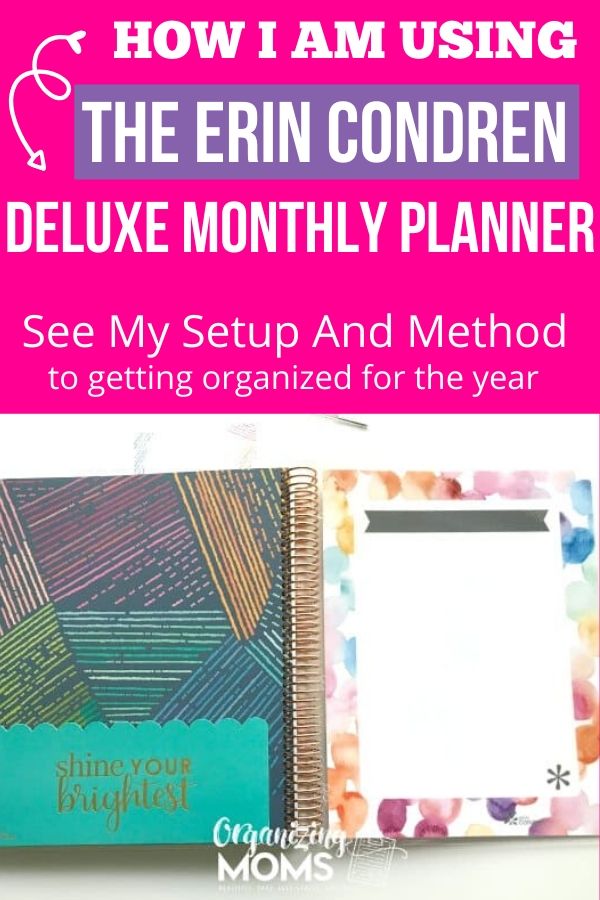 Erin Condren Deluxe Monthly Planner Review - Organizing Moms
