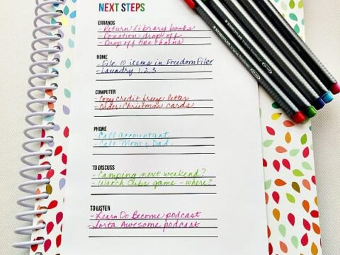 How to Use a Next Steps List and Be Super Productive - Organizing Moms
