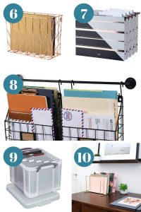 Filing Baskets for Easy Paper Organization - Organizing Moms